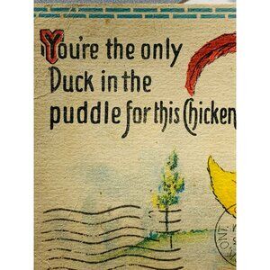 Other | Vintage 1915 Postcard Youre The Only Duck In The Puddle For ...